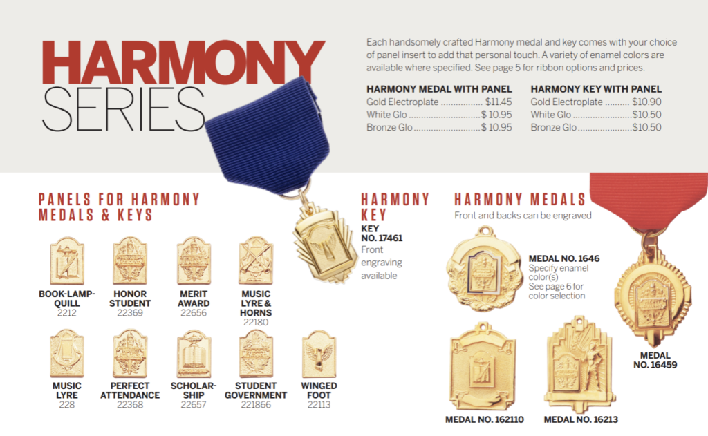 Harmony Medal W/ Panel | Herff Jones Virginia